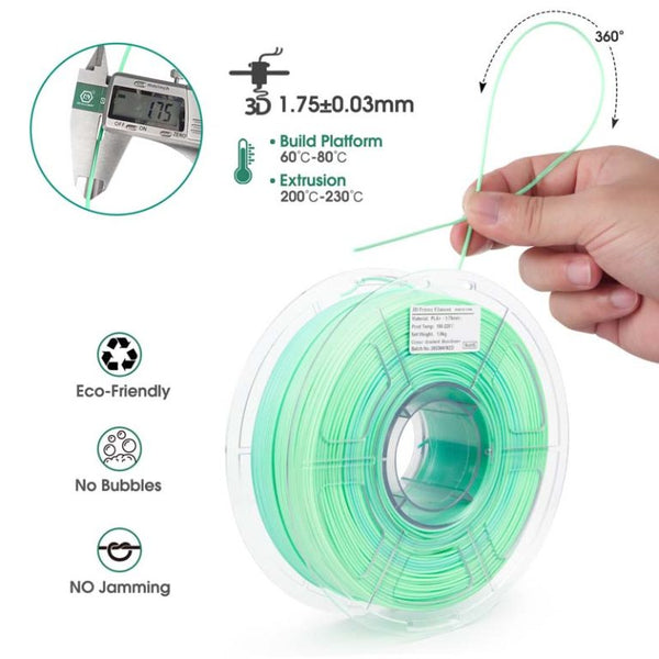 iSANMATE PLA + Matte Gradient - Blue + Green– Ultimate 3D Printing Store