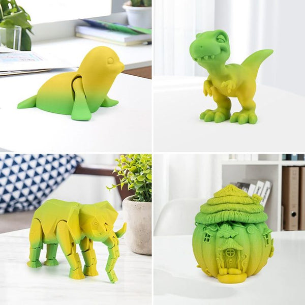 iSANMATE PLA + Matte Gradient - Yellow + Green– Ultimate 3D Printing Store