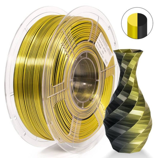 iSANMATE PLA Silk Dual - Gold + Black– Ultimate 3D Printing Store