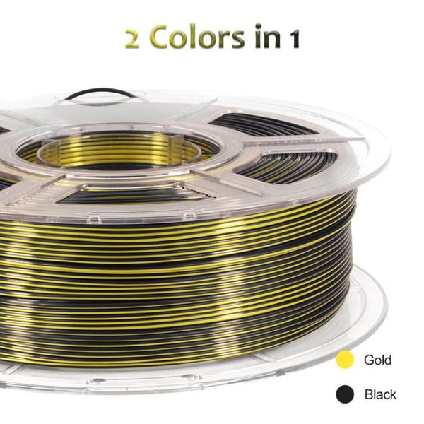 iSANMATE PLA Silk Dual - Gold + Black– Ultimate 3D Printing Store
