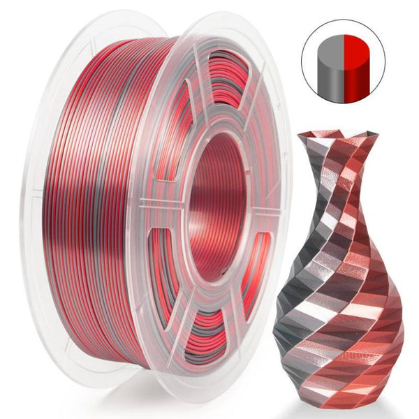 iSANMATE PLA Silk Dual - Red + Silver– Ultimate 3D Printing Store