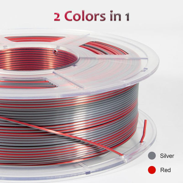 iSANMATE PLA Silk Dual - Red + Silver– Ultimate 3D Printing Store