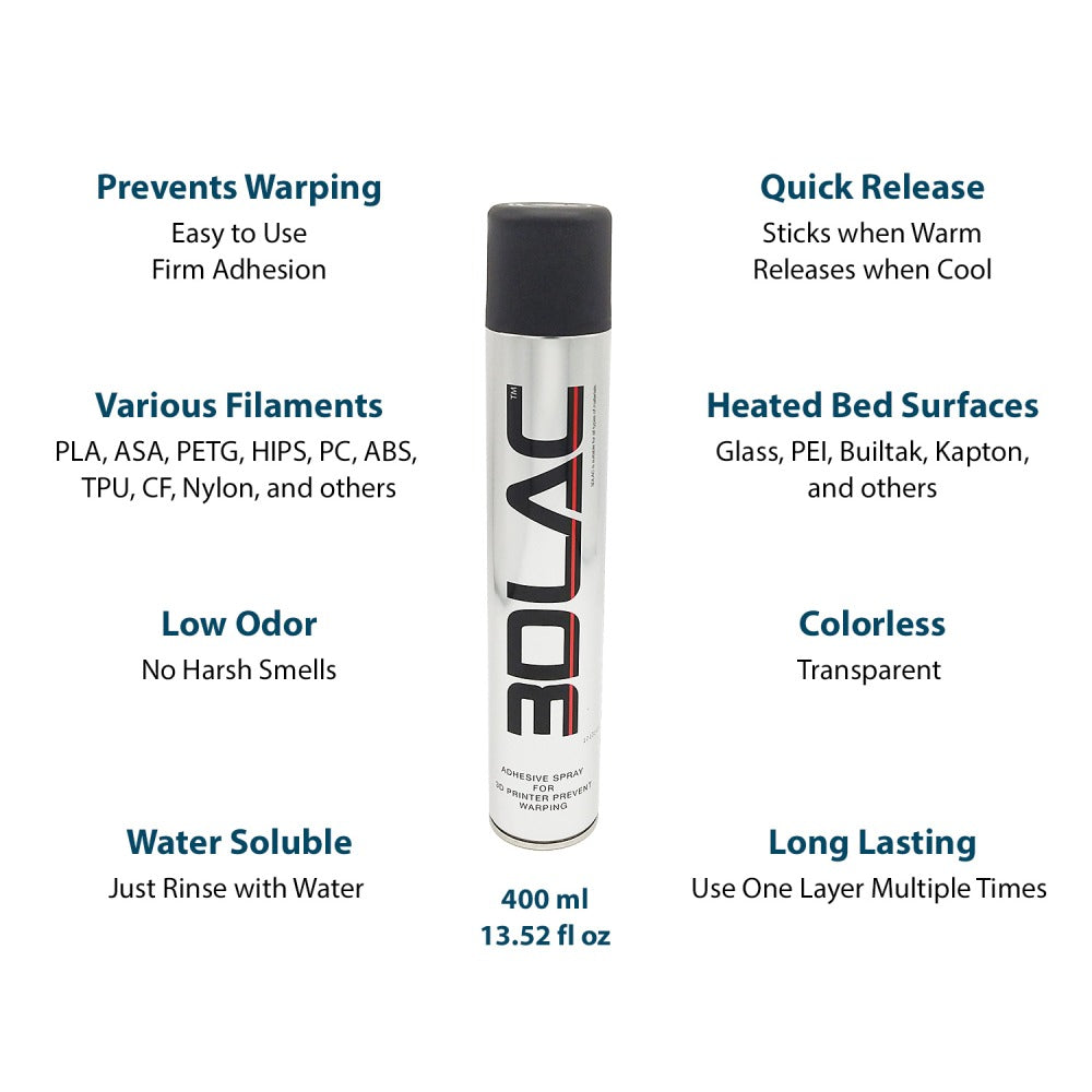 3DLAC Aerosol Spray + 3DLAC Plus Vapor Spray– Ultimate 3D Printing Store