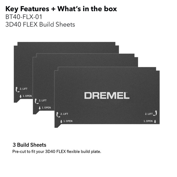 Dremel DigiLab - 3D40-FLX Build Sheet (3 pack)– Ultimate 3D Printing Store