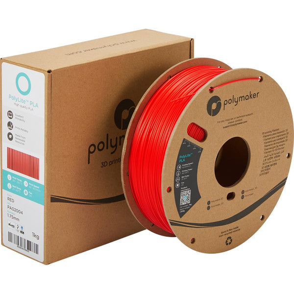 Polymaker PolyLite PLA - Red– Ultimate 3D Printing Store