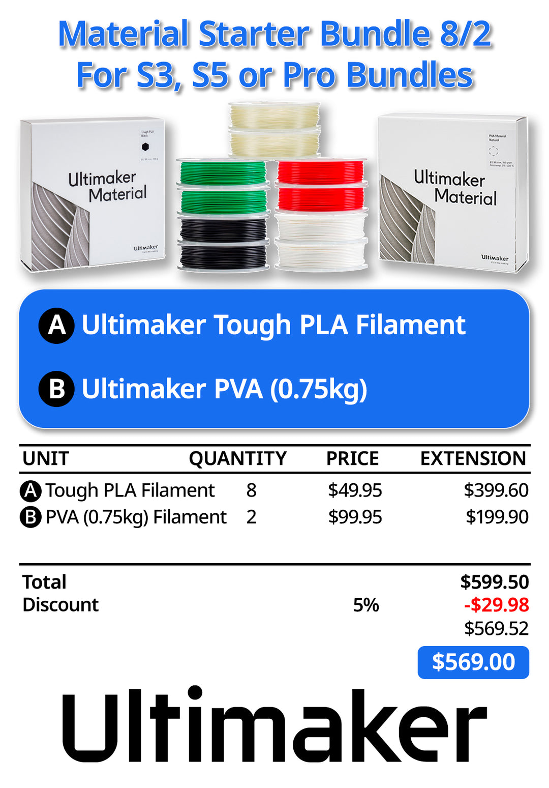Filament Bundles– Ultimate 3D Printing Store